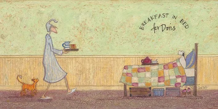 Obraz na plátně - Sam Toft, Breakfast in Bed For Doris