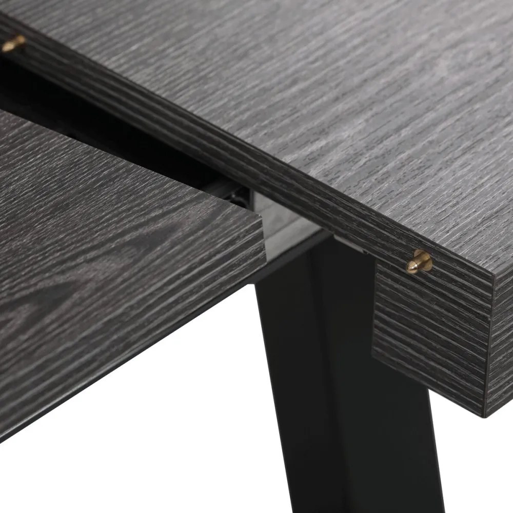 Jídelní stůl rozkládací 160- HT-R5624 GREY, lamino, šedý dub (160 x 90) cm