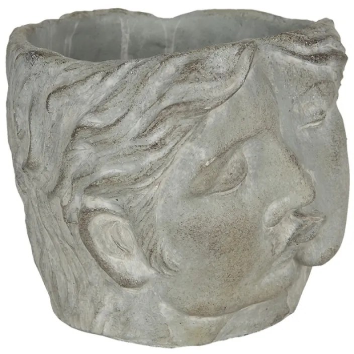 Květináč v designu propojených tváří Aline – 16x14x13 cm