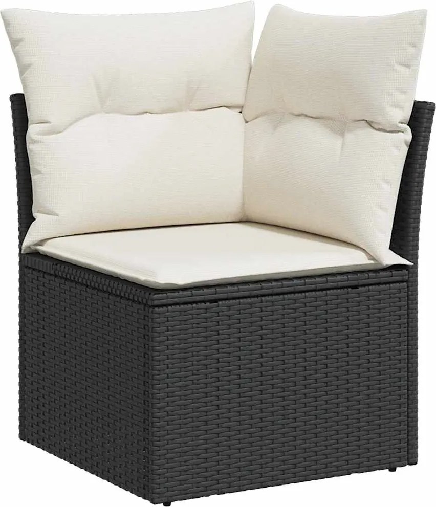 Sada zahradních pohovek 11 ks 8-Počet míst Černá a krémová 3363415