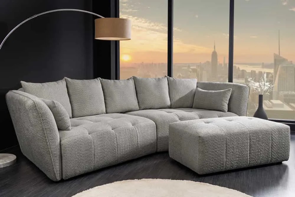 Designová sedačka Wellington 295 cm šedá