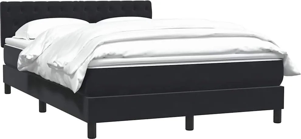 Box spring postel s matrací černá 160x210 cm samet 3316505