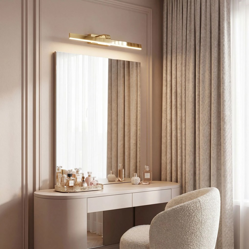 Toolight Rea, Koupelnové nástěnné LED svítidlo SWE005-1W 58cm GOLD, OSW-20104