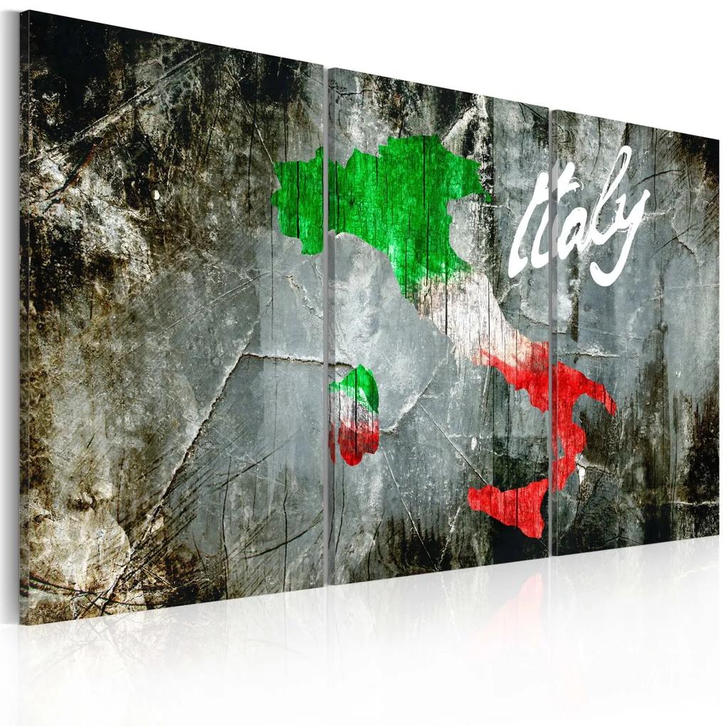 Obraz - Artistic map of Italy - triptych - 120x80