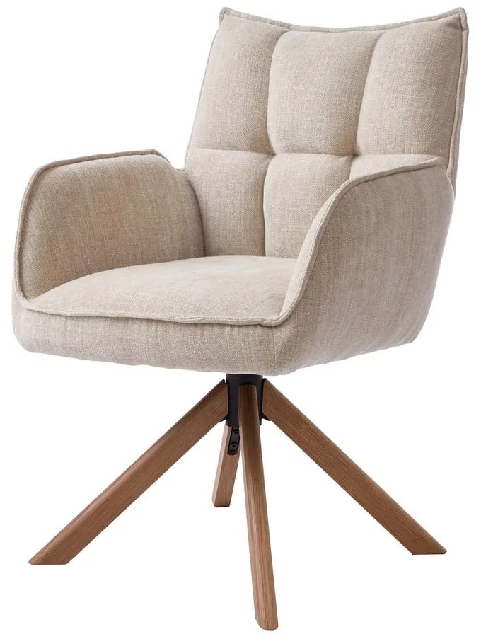 Krémová čalouněná jídelní křesla v sadě 2 ks Marilla – Unique Furniture