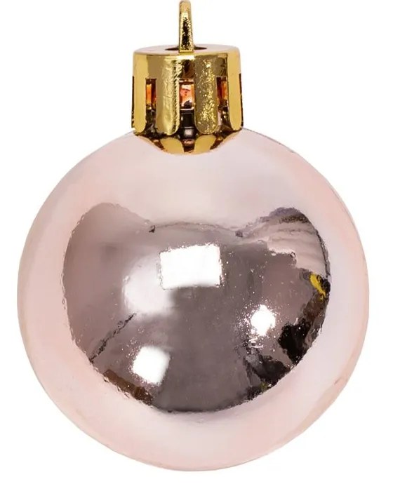 Tutumi, vánoční ozdoby na stromeček 36ks 311433B, růžová, CHR-02007
