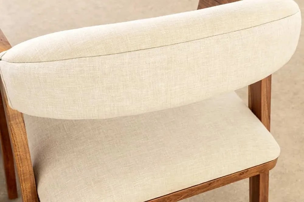 Designová jídelní židle Massive Honey akácie / béžová