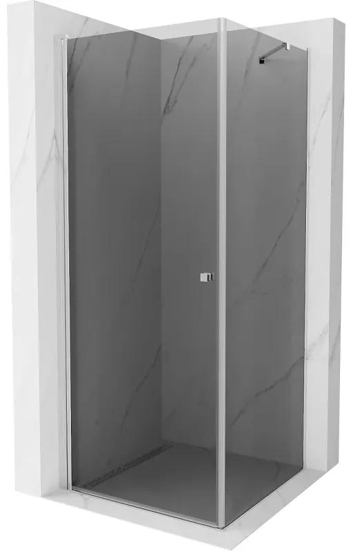 Mexen Pretoria sprchový kout s otočnými dveřmi 90 x 90 cm, Grafitově černá, Chromovaná - 852-090-090-01-40