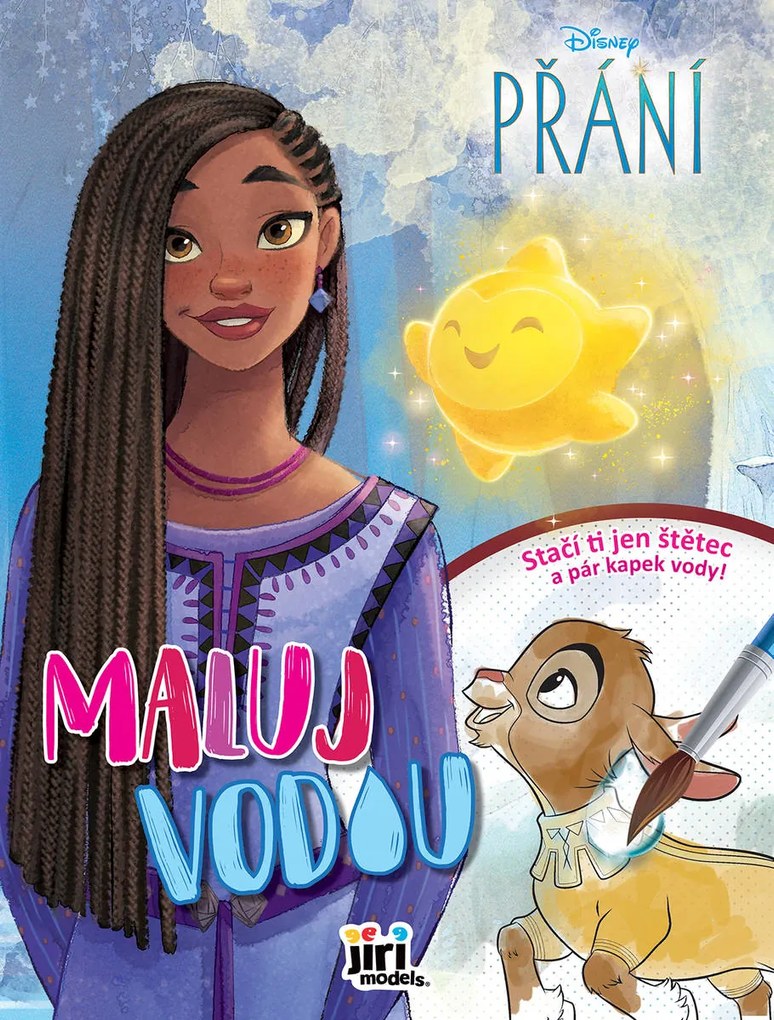 JIRI MODELS Maluj vodou A4 Disney Přání omalovánky 0