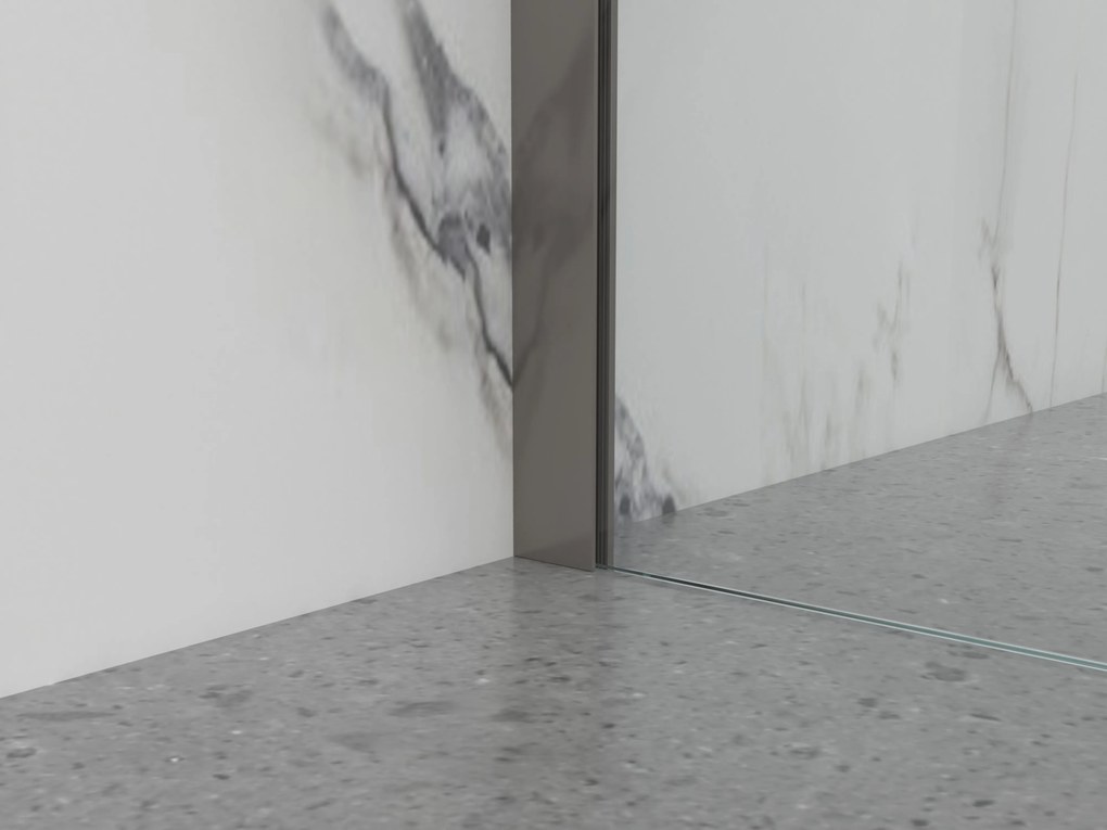 Erga Paris, sprchová zástěna Walk-In 70x200 cm, 8mm čiré sklo, grafitový profil, ERG-V02-PARIS-070x200-CL-GG