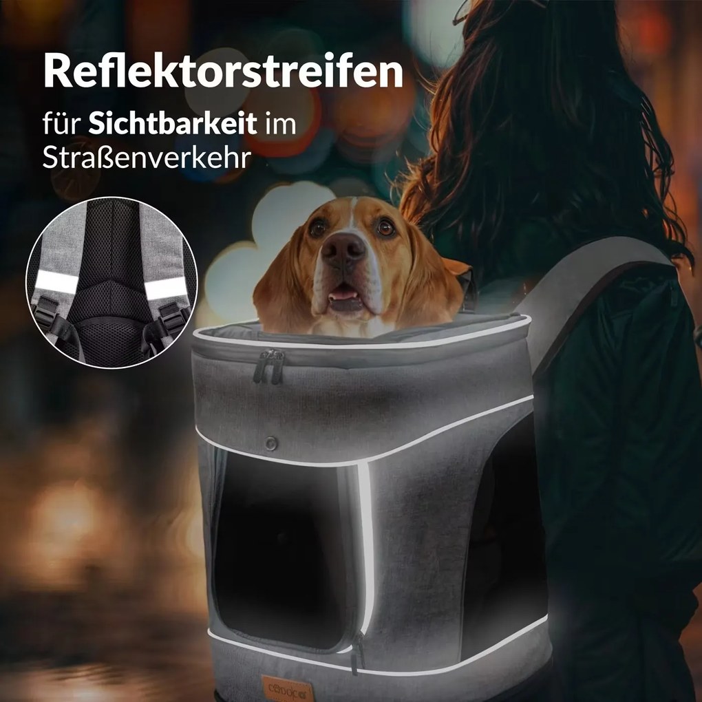 Batoh na domácí mazlíčky, šedý 106911