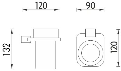 Nimco Kibo IXI - držák sklenky (Ki X3-58W-26)