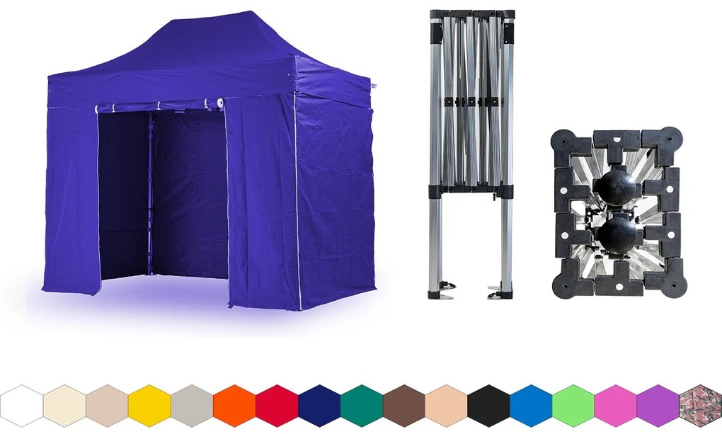 NŮŽKOVÝ PÁRTY STAN 2x3 m TENTino SMALL HEXAGON Barva: 11A - ČERNÁ