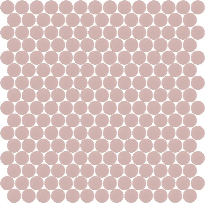 Hisbalit Skleněná mozaika růžová Mozaika 255A SATINATO kolečka  prům. 2,2 (33,33x33,33) cm - KOL255ALH