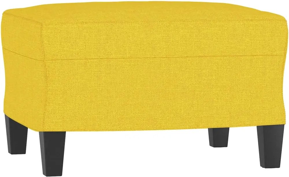 3dílná sedací souprava s polštáři světle žlutá textil 3201863