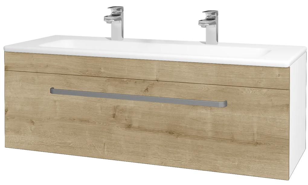 Dřevojas Koupelnová skříň ASTON SZZ 120 Varianta: N01 Bílá lesk / Úchytka T01 / D17 Colorado