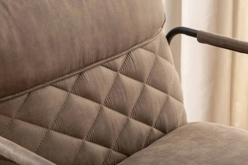 Designové křeslo Derrick, šedohnědé taupe