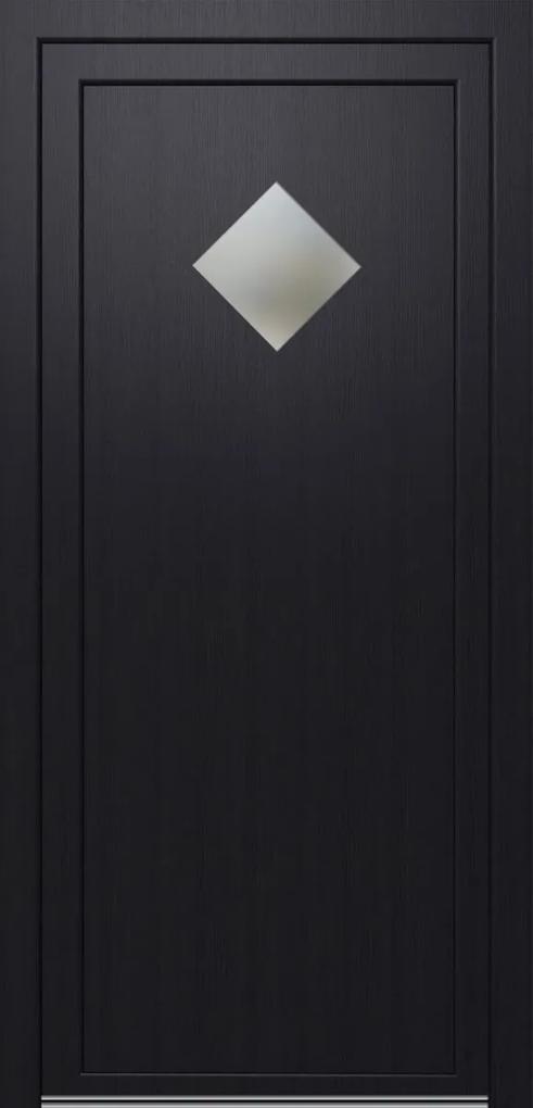 Solid Elements Vedlejší vchodové dveře Brigi, 80 P, rozměr vč. zárubně: 880 × 1980 mm, plast, pravé, antracit, prosklené
