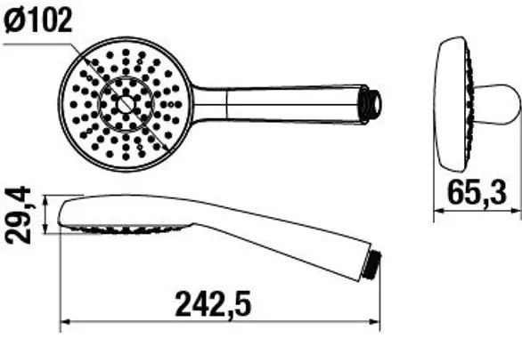 Jika Rio ruční sprcha, 3 funkce H3611R20043511