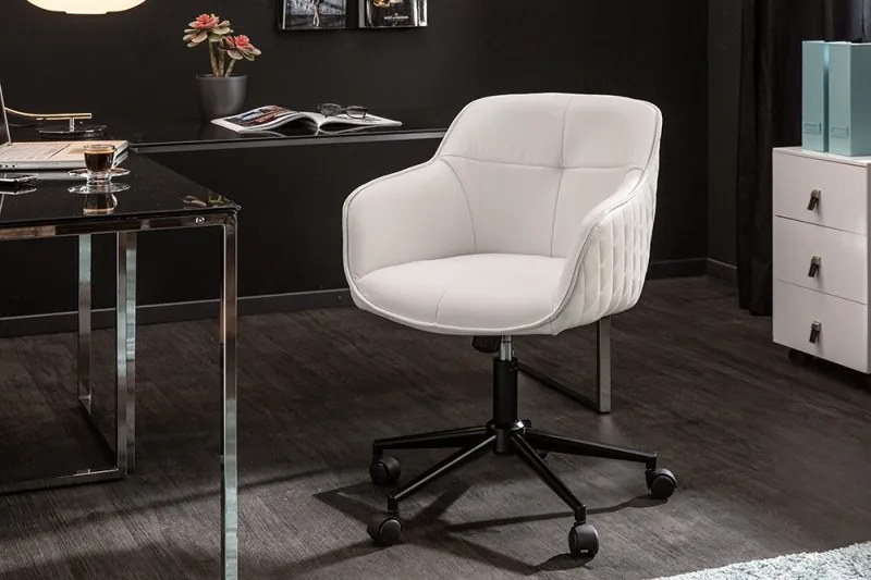 Kancelářská židle Euphoria bílá imitace kůže / 40868