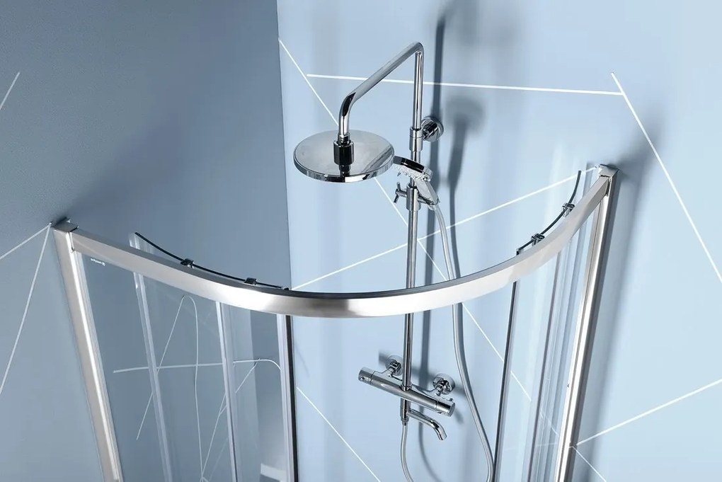Polysan Polysan, EASY LINE čtvrtkruhová sprchová zástěna 1100x800mm, L/R, čiré sklo, EL2415