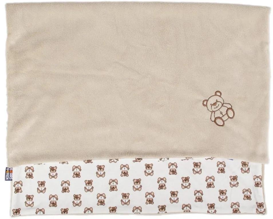 Kaarsgaren Dětská deka 70x100 cm medvídek Wellsoft bavlna béžová