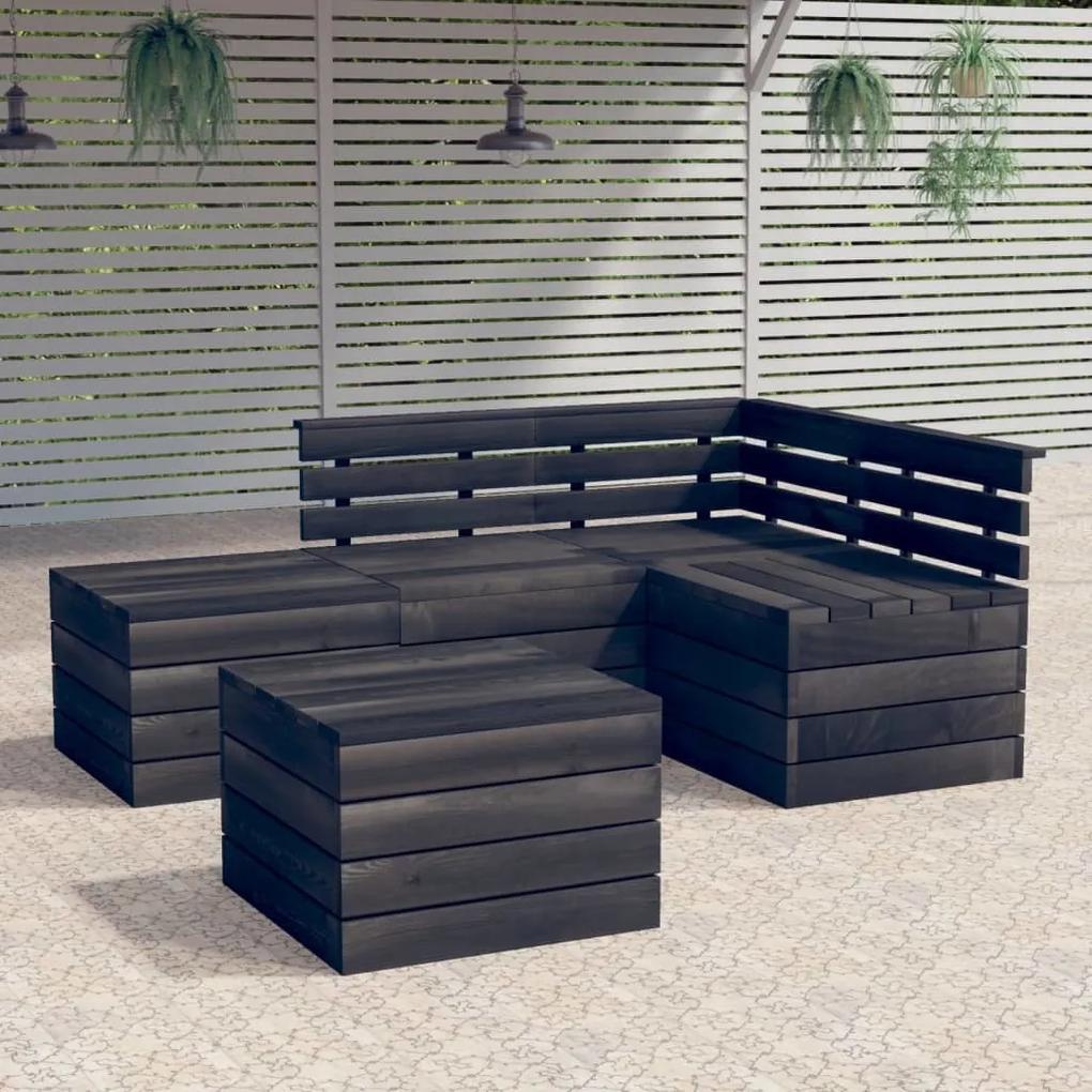 vidaXL 5dílná zahradní sedací souprava z palet + podušky borové dřevo [3061793] Barva: krémová