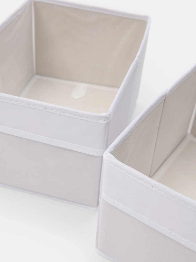 Sinsay - Skládací organizéry do skříně 2 pack - bílá