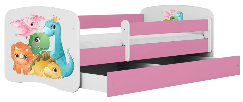 Dětská postel Babydreams dinosauři růžová