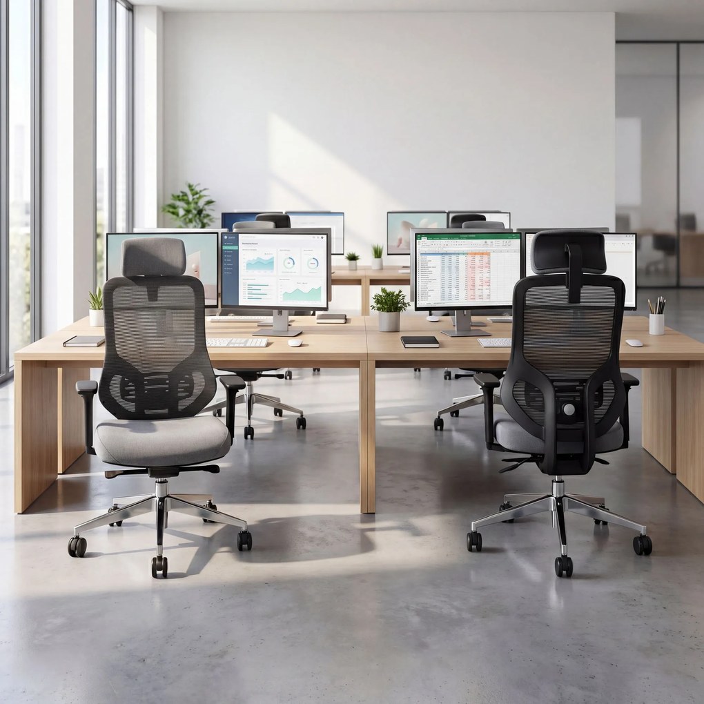 Ergonomická kancelářská židle se síťovinou tmavě šedá AXIS