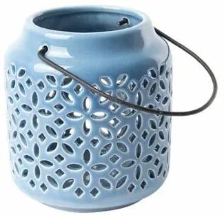 Esschert Design ESSCHERT DESIGN Lucerna na čajovku, keramika, pr. 9,9 cm BALENÍ OBSAHUJE 3 KUSY! | pomněnková modrá