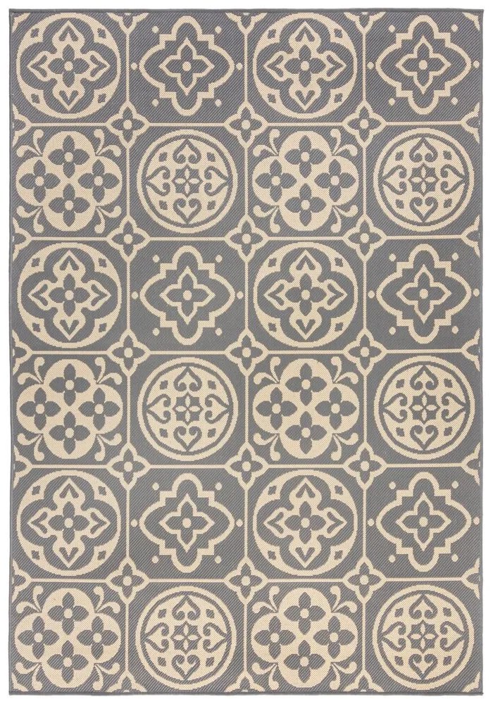 Flair Rugs koberce AKCE: 160x230 cm Kusový koberec Florence Alfresco Tile Grey – na ven i na doma - 160x230 cm