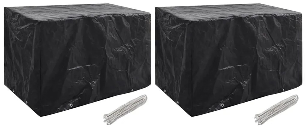 Plachty na zahradní nábytek 2 ks 8 oček 140 x 70 x 90 cm 279128