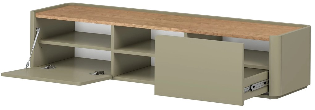 TV stolek Elivo 170 cm - eukalyptus / dub baltic dune