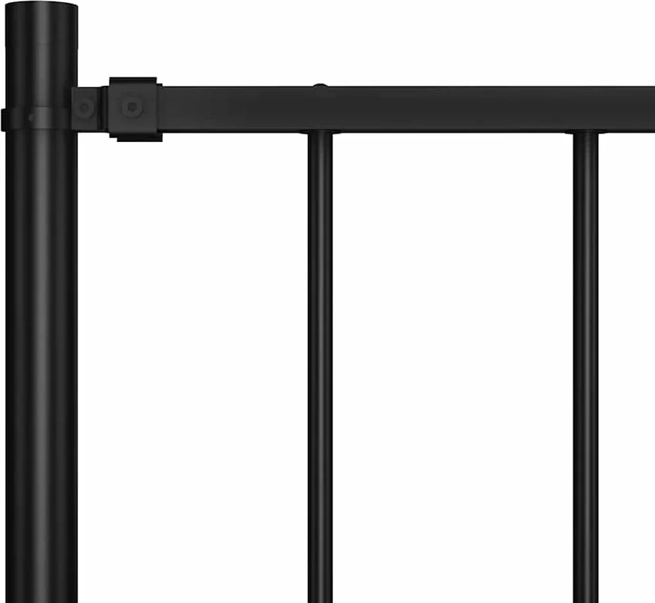 Plotový panel Woerden se sloupky ocelový 1,7x0,75 m černý 145209