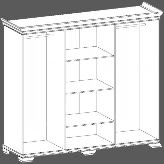 KORA s | šatní skříň KS2 | 158 cm | samoa king
