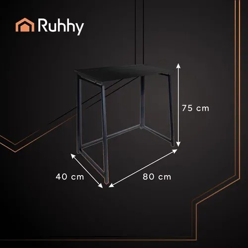Skládací černý stůl – 80 x 75 x 40 cm