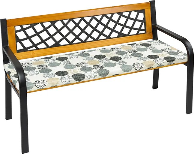 Bellatex Sedák na lavici hladký Šedá,Bílá 40x140 cm