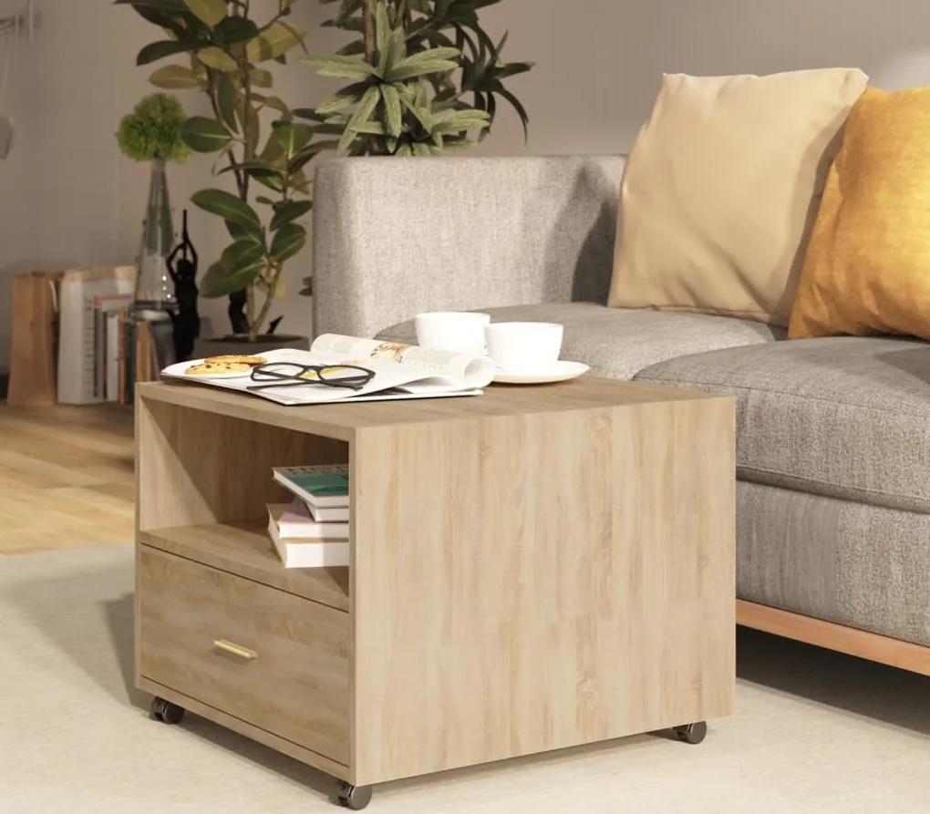 vidaXL Konferenční stolek 55 x 55 x 40 cm kompozitní dřevo [816939] Barva: hnědý dub