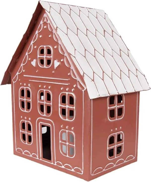 Kovová LED lucerna domek - 32 cm