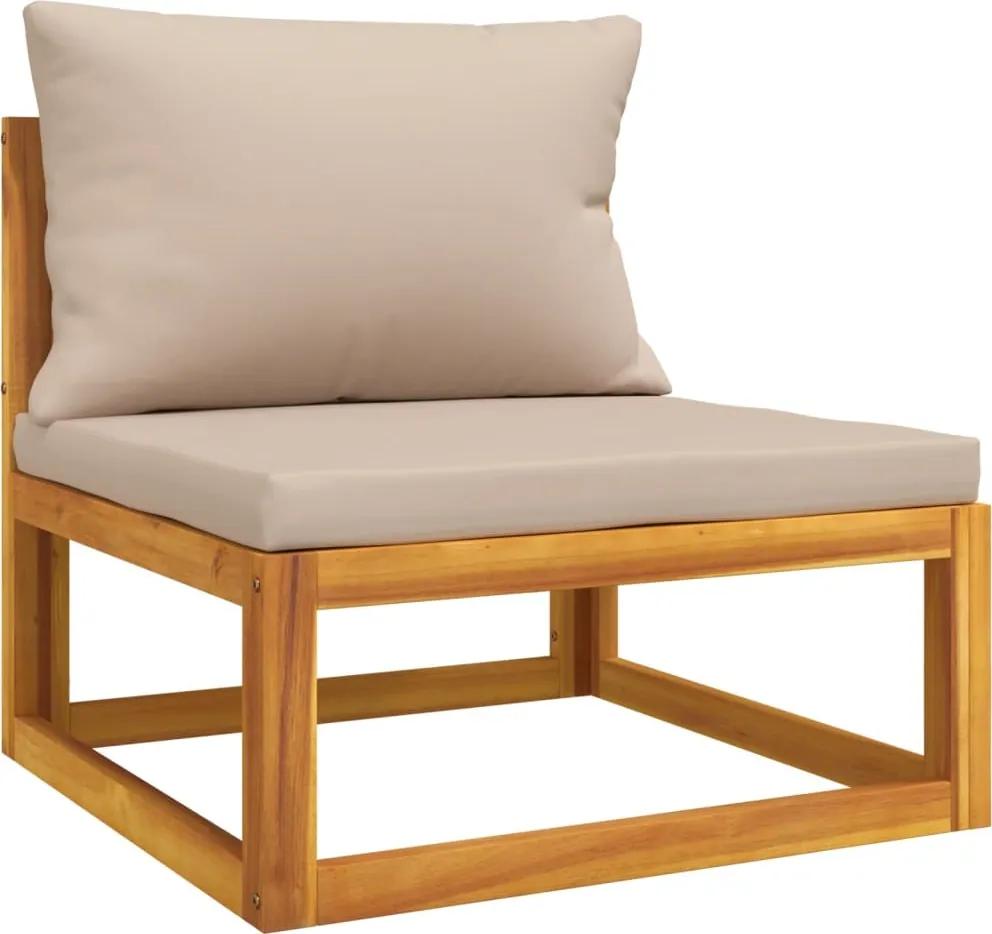 vidaXL 6dílná zahradní sedací souprava podušky masivní dřevo [3155255] Barva polštáře: Taupe