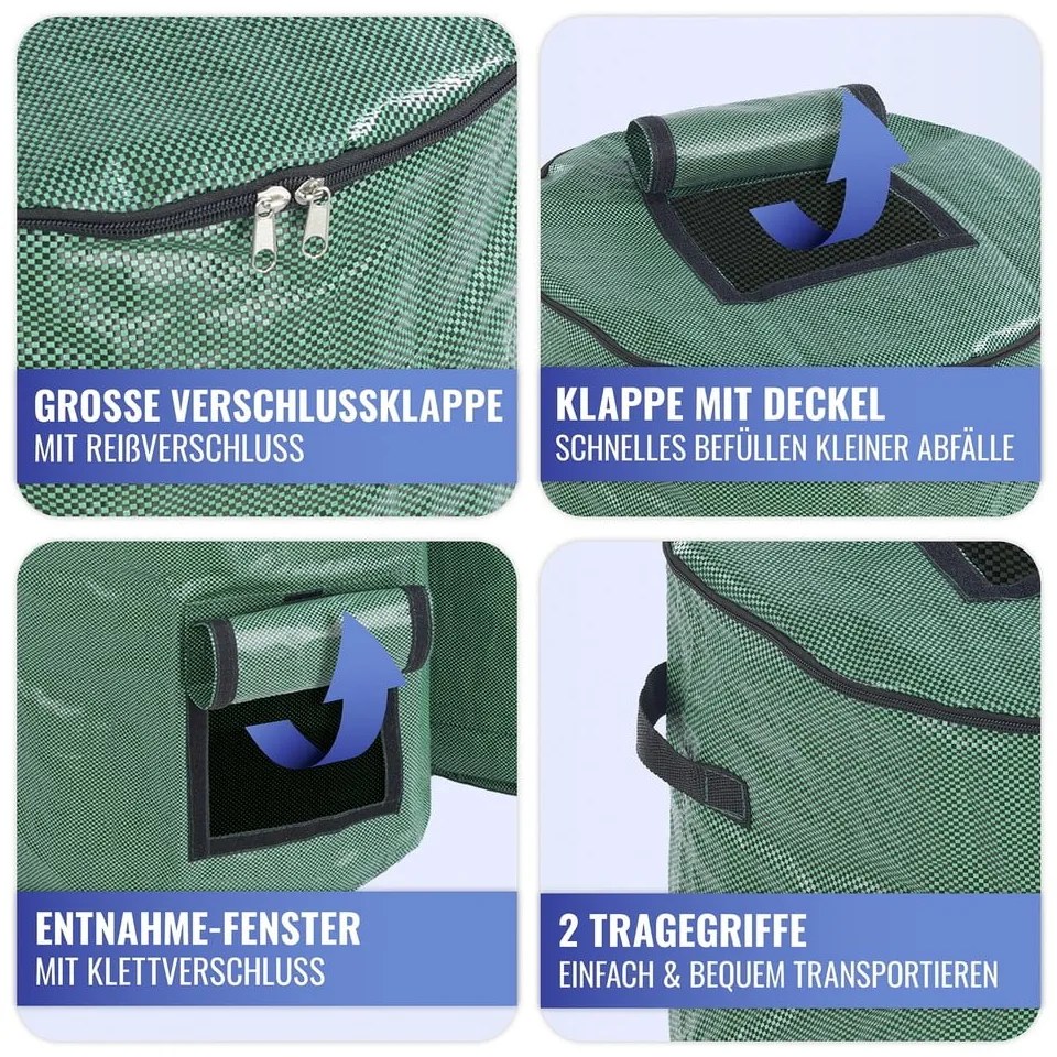 Zelené kompostery v sadě 2 ks 125 l – Maximex