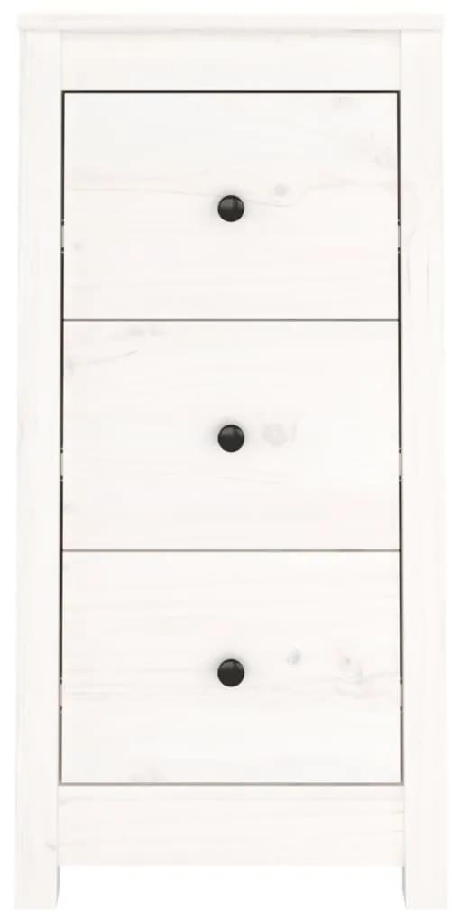 Příborníky 2 ks bílé 40 x 35 x 80 cm masivní borové dřevo - Default Title