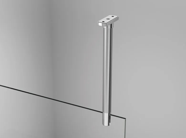 Sanswiss EASY STR4P Walk-In Pevná stěna samostatná 130 cm Šířka: 1300 mm, Profil: Aluchrom, Sklo: Hladké čiré