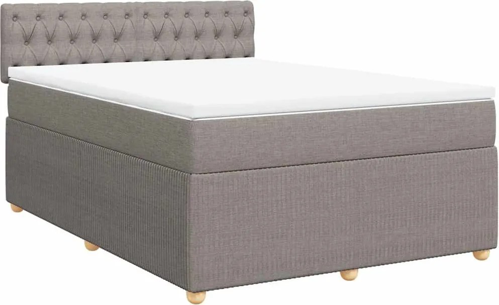 Box spring postel s matrací taupe 140x200 cm textil 3289790