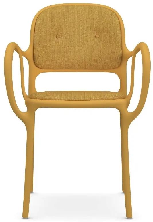 MAGIS - Čalouněná židle MILA - žlutá
