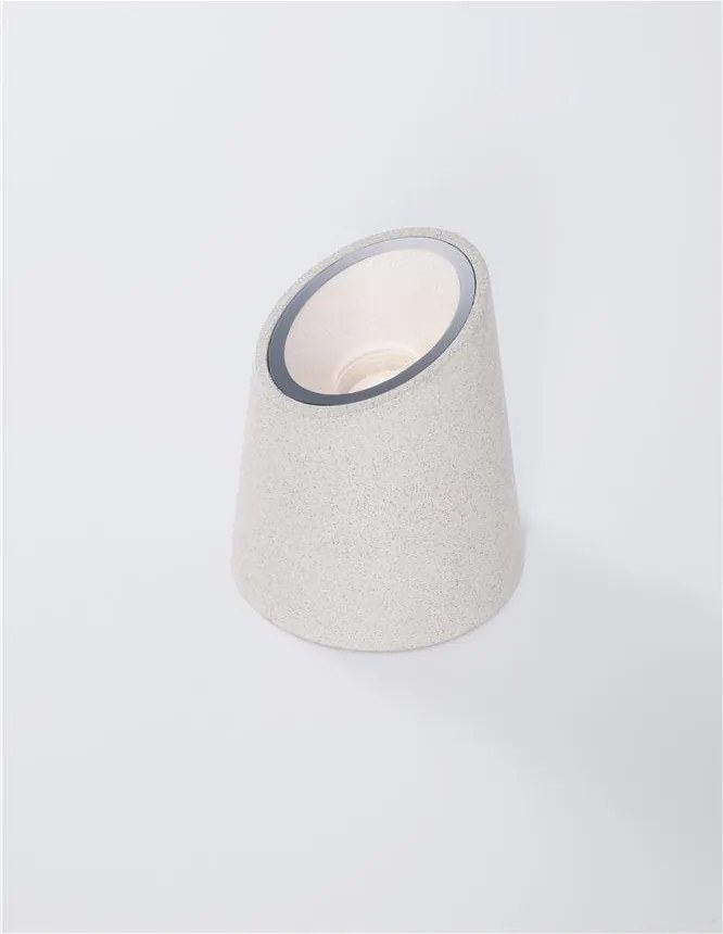 NV 9470582 Venkovní sloupkové svítidlo FOX bílý pískovec skleněný difuzor GU10 1x7W 100-240V bez žárovky IP65 - NOVA LUCE