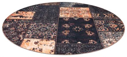 koberec ANTIKA ancient chocolate kulatý, moderní patchwork, řecký omy velikost kruh 160 cm | krásné koberce cz