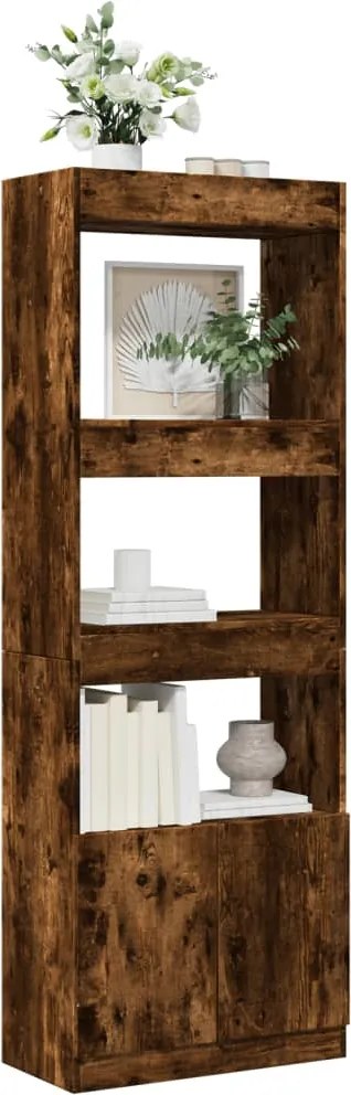 Skříň highboard kouřový dub 63 x 33 x 180 cm kompozitní dřevo 3309604