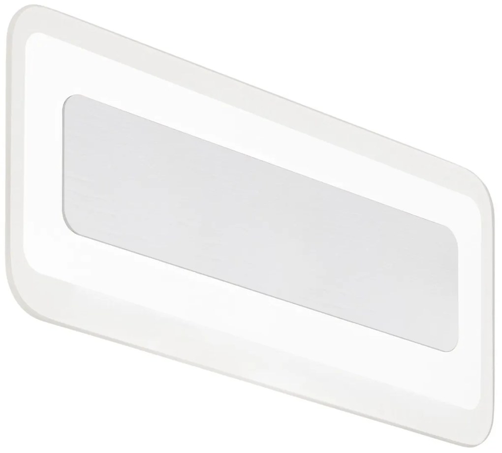 Linea Light Antille_S, nástěnné svítidlo z pískovaného skla a bílého kovu, 14W LED 3000K, délka 31cm